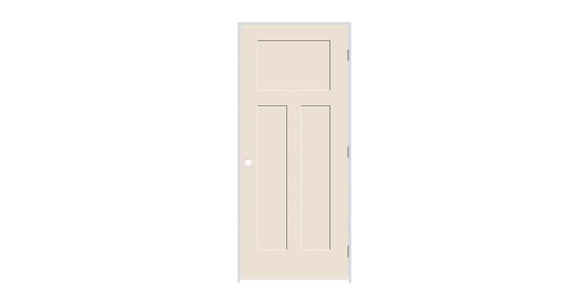 Trimlite 2268MHCCRALH15714 26" x 80" Primed 3-Panel Craftsman III ...