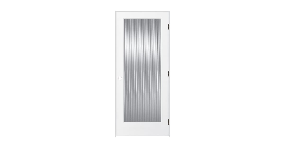 Trimlite 2468138pri1501NARTLH1D6916 28" x 80" Reed Glass 1 Lite Primed ...