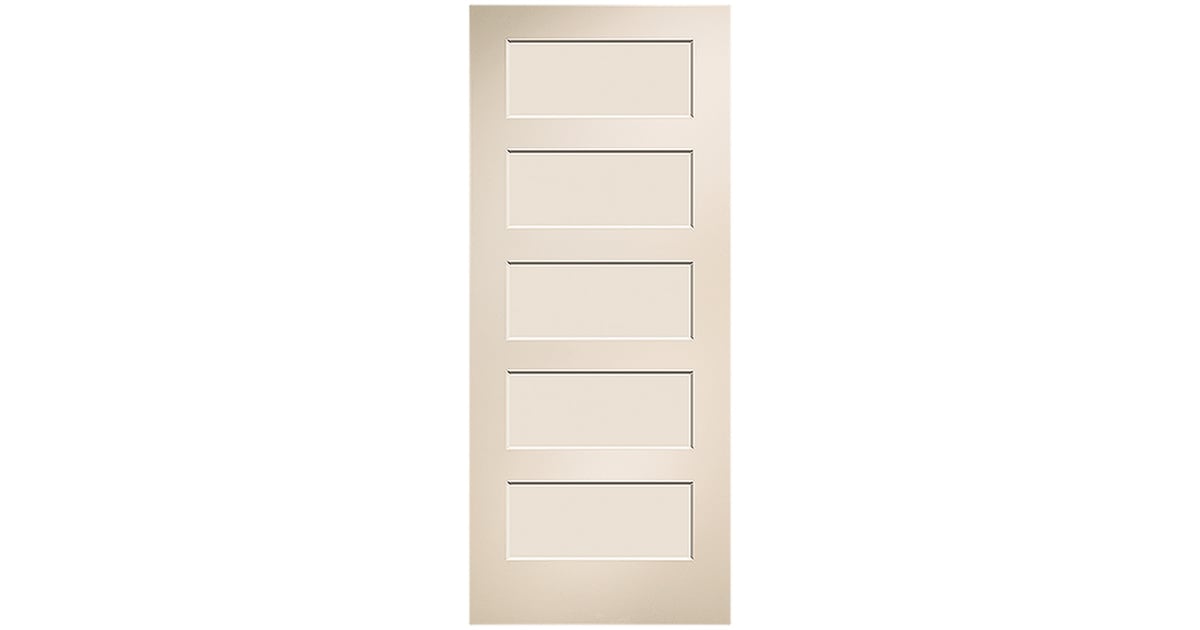 Trimlite 2468MHCCON 28" x 80" Primed 5-Panel Conmore Molded Hollow Core ...