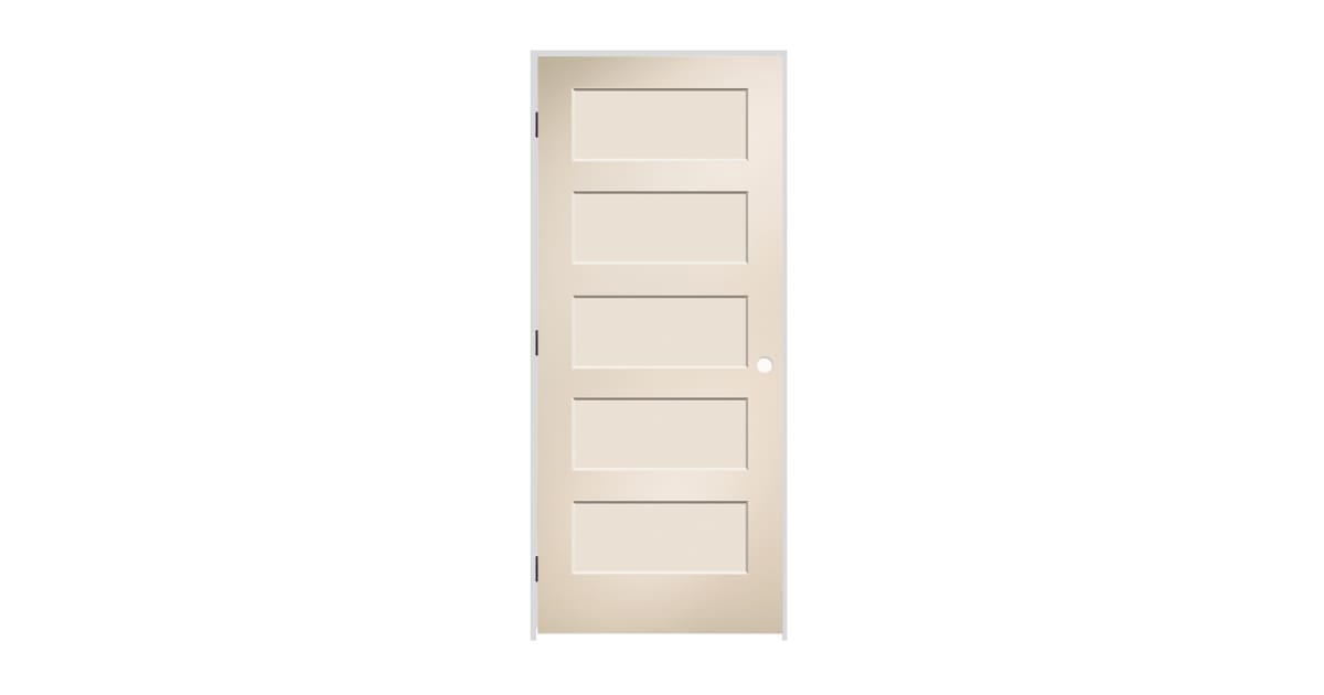 Trimlite 2468MHCCONRH1D6916 28" x 80" Primed 5-Panel Conmore Molded ...