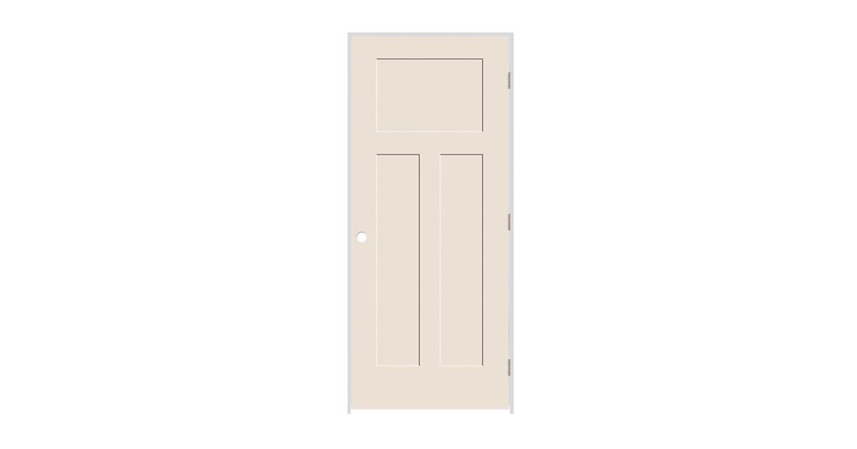 Trimlite 2668MHCCRALH26D714 30" x 80" Primed 3-Panel Craftsman III ...
