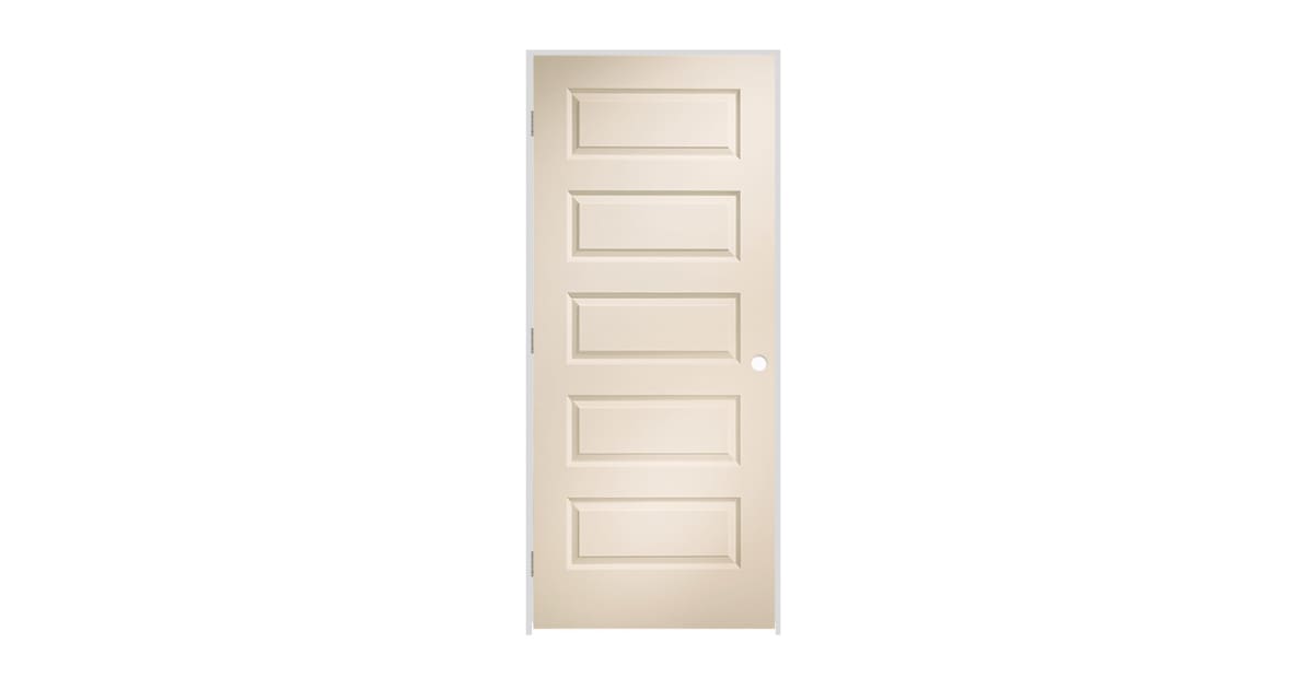 Trimlite 2668MHCROCRH26D4916 30" x 80" Primed 5-Panel Rockport Molded ...