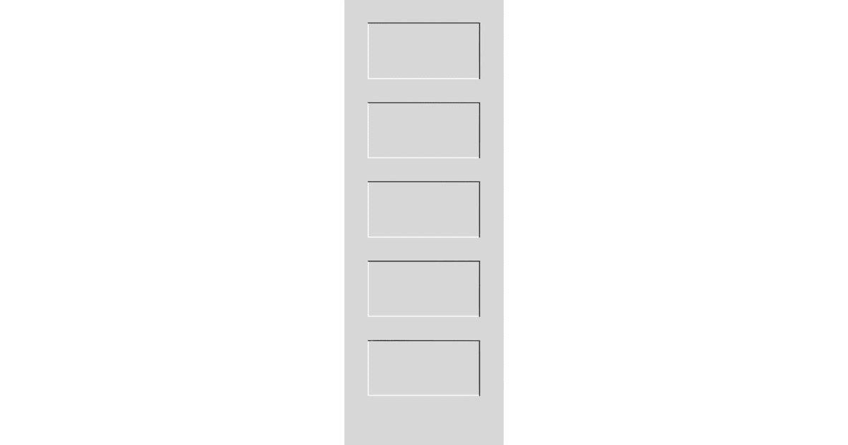 Trimlite 2670138pri8405 30" by 84" Shaker 5 Panel Interior Passage Door ...