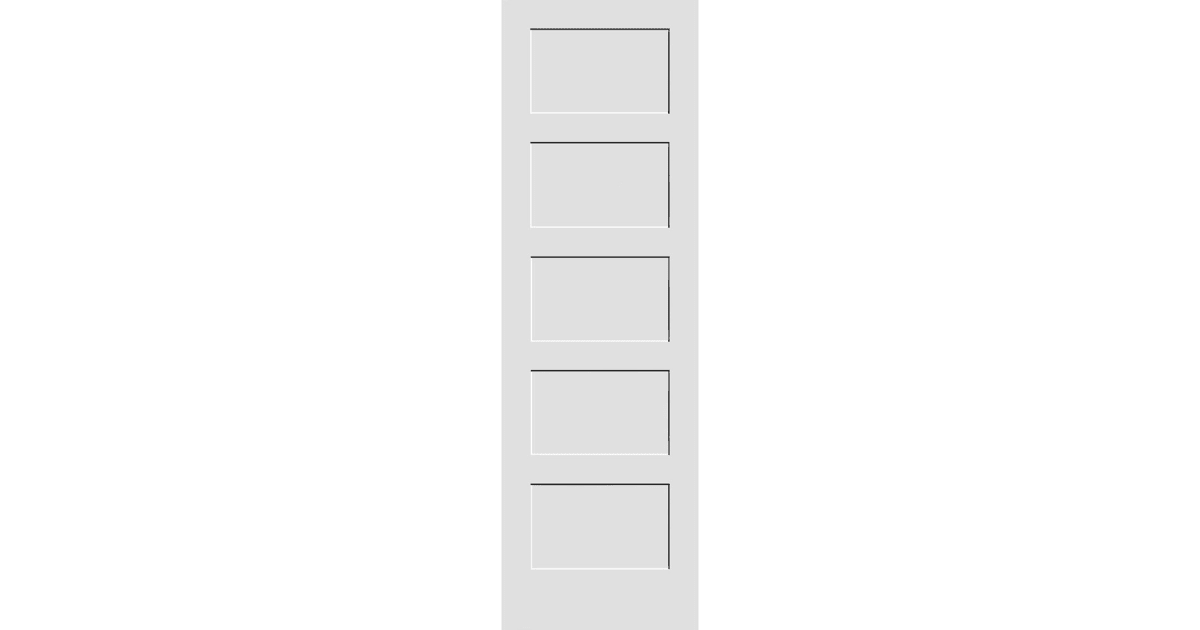 Trimlite 2680138pri8405 30" by 96" Shaker 5-Panel Equal Interior Slab ...