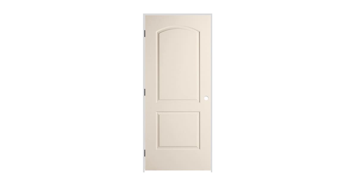 Trimlite 2868MHCCAIRH1D4916 32" x 80" Primed 2-Panel Arch Top Caiman ...