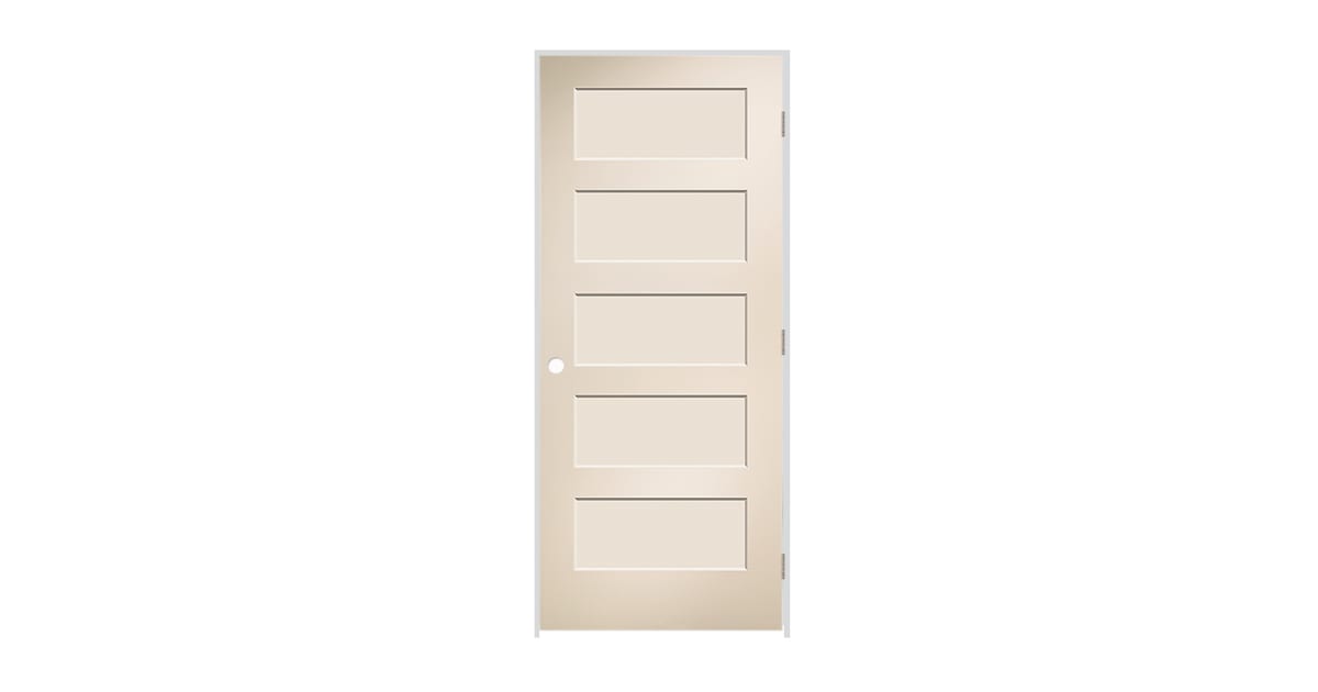Trimlite 2868MHCCONLH26D4916 32" x 80" Primed 5-Panel Conmore Molded ...
