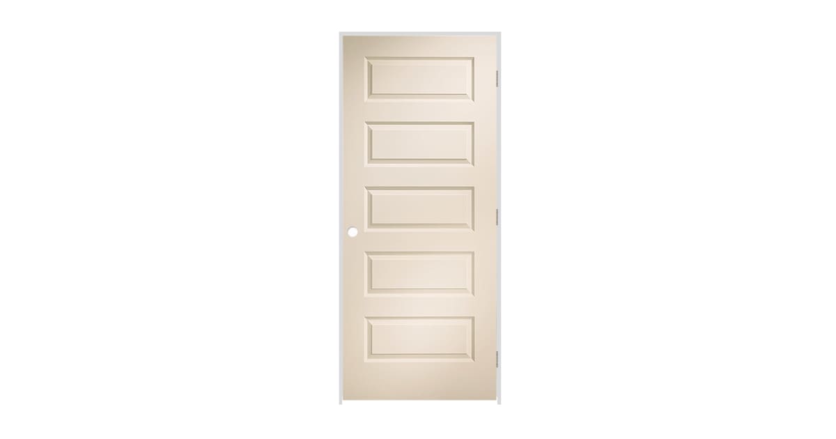 Trimlite 2868MHCROCLH26D714 32" x 80" Primed 5-Panel Rockport Molded ...