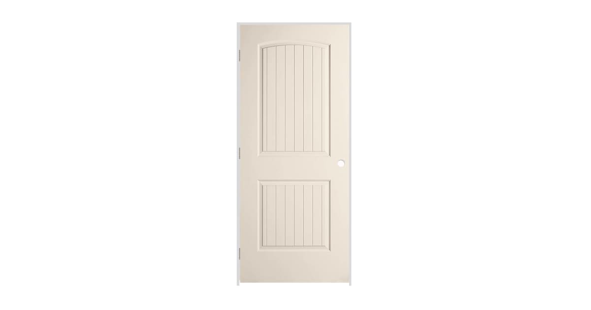 Trimlite 2868MHCSANRH15714 32" x 80" Primed 2-Panel Arch Top V-Groove ...