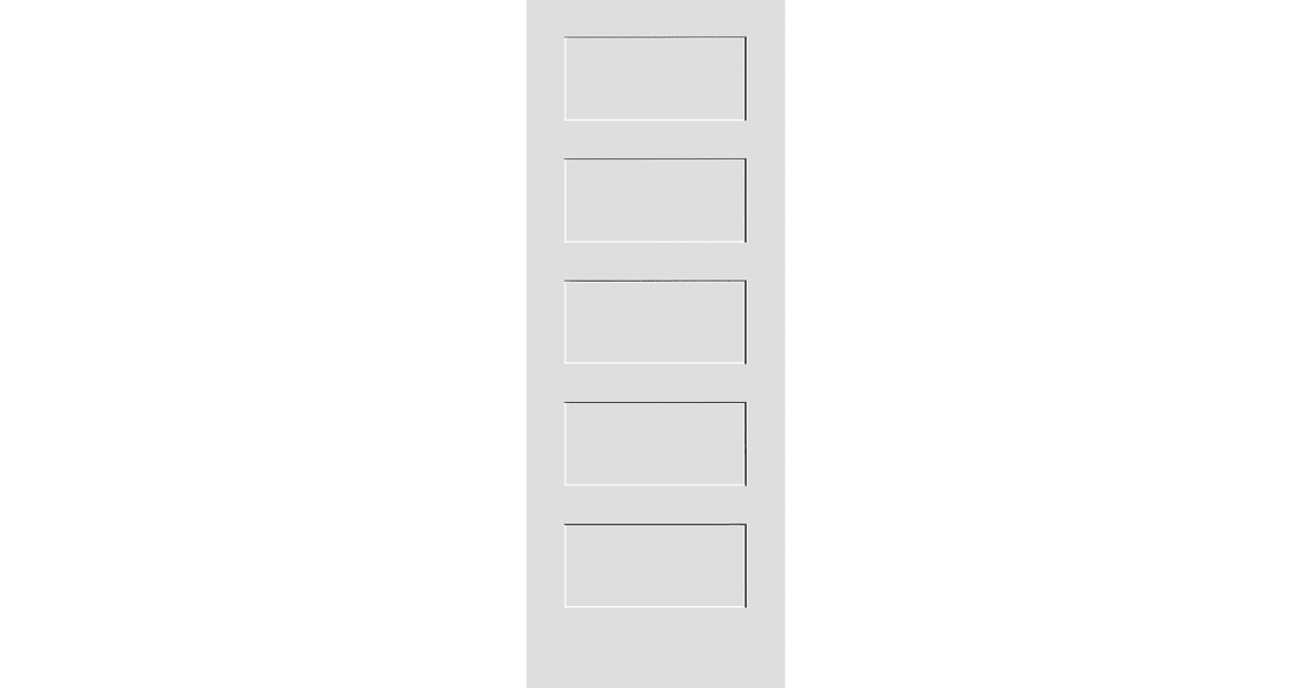 Trimlite 3068138pri8405 36" by 80" Shaker 5-Panel Interior Slab Passage ...