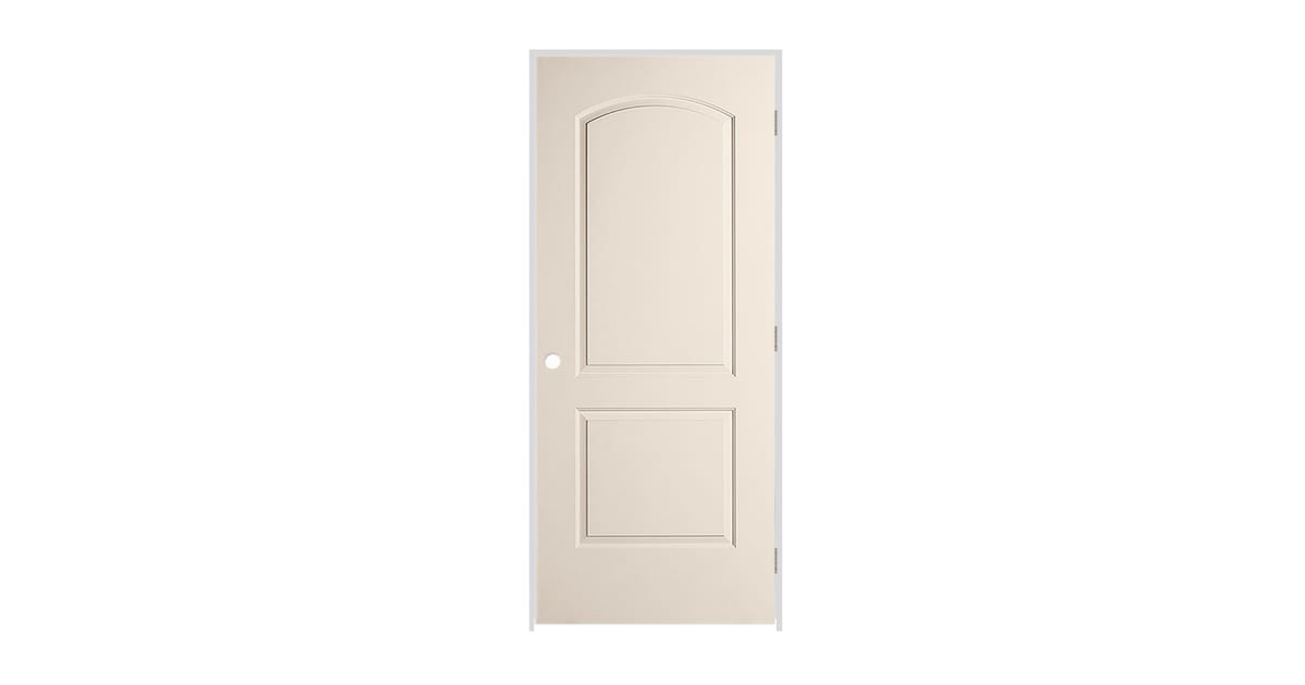 Trimlite 3068MHCCAILH154916 36" x 80" Primed 2-Panel Arch Top Caiman ...