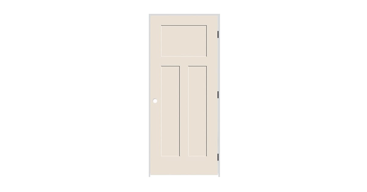 Trimlite 3068MHCCRALH10B714 36" x 80" Primed 3-Panel Craftsman III ...