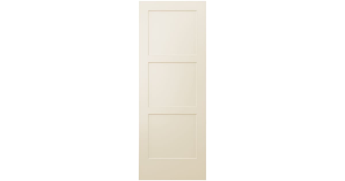 Trimlite 3080MHCBIR 36" x 96" Primed 3-Panel Birkdale Molded Hollow ...