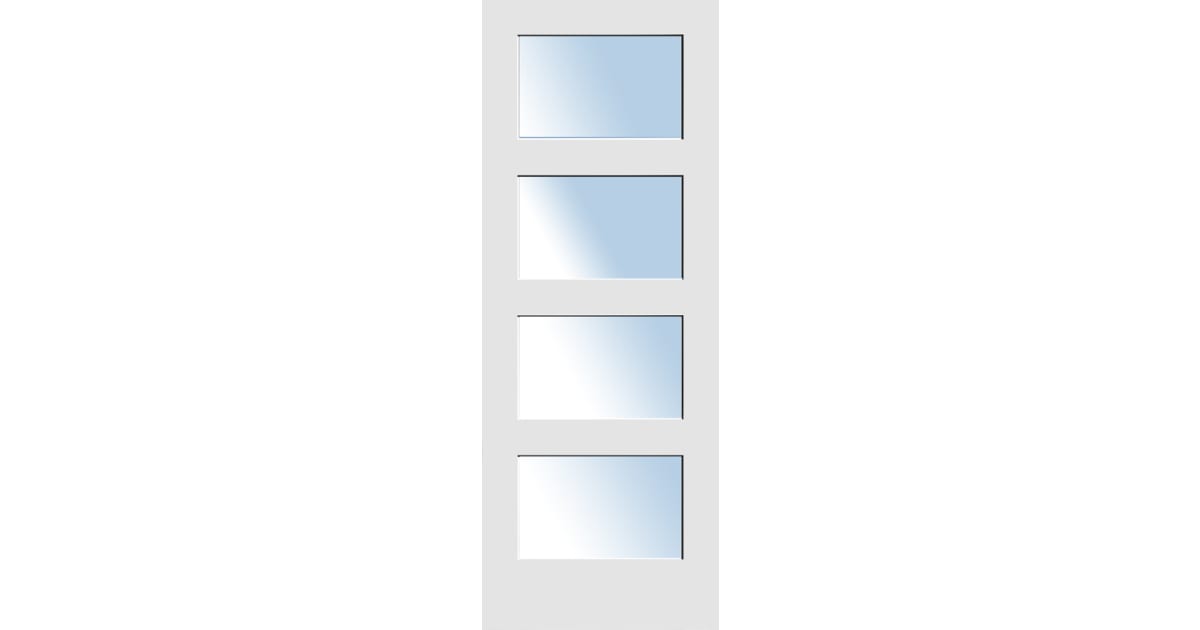 Trimlite 2668138PRI8444CLET 30" x 80" Clear 4-Lite Shaker Interior Slab ...