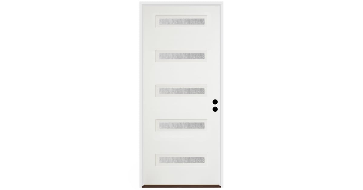 Trimlite 3068LHISPCON2235R691610BB 36"W x 80"H Rain 5 Lite Contemporary ...