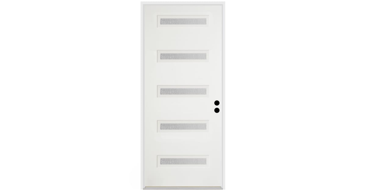 Trimlite 3068LHISPCON2235R491610BM 36"W x 80"H Rain 5 Lite Contemporary ...