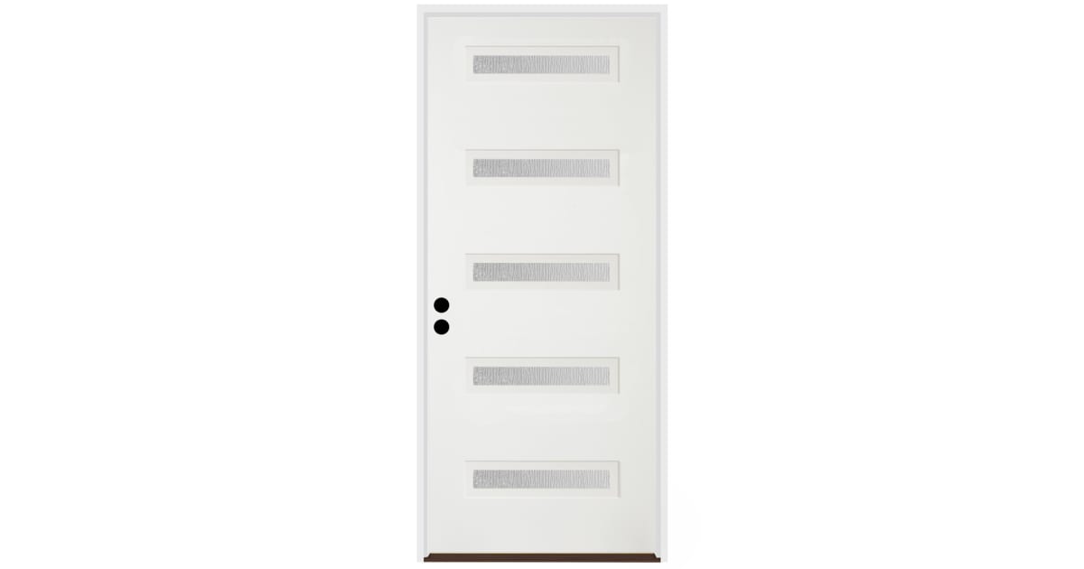 Trimlite 3068RHISPCON2235R691615B 36"W x 80"H Rain 5 Lite Contemporary ...