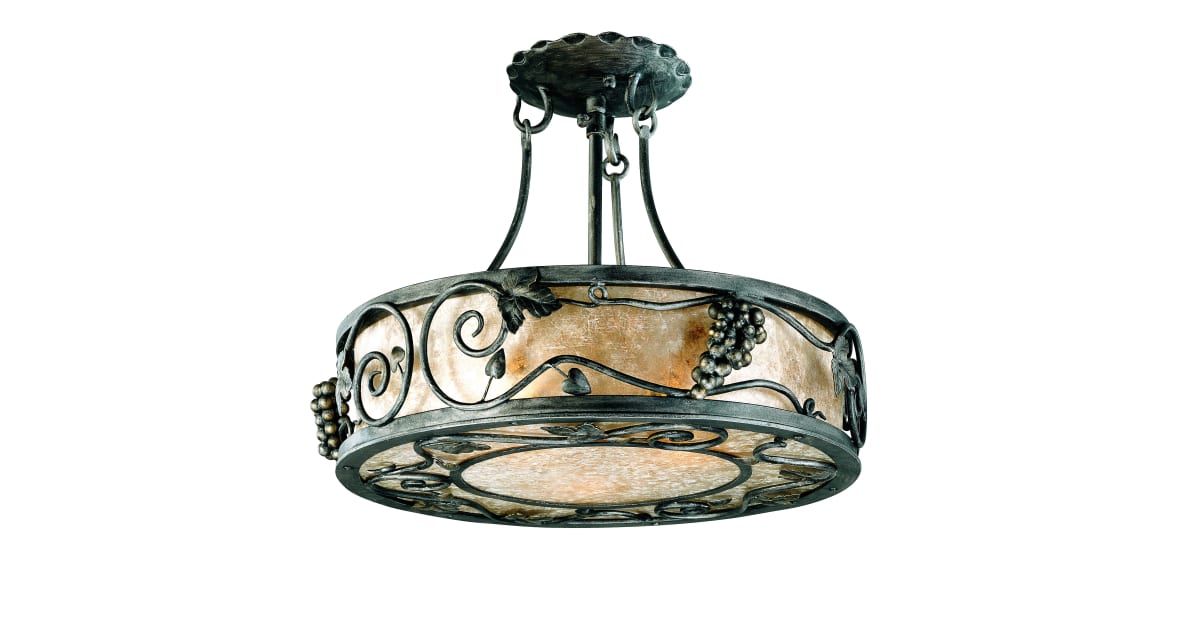 Troy Lighting C9673OS Three Light Ceiling Fixture from the Montrachet ...
