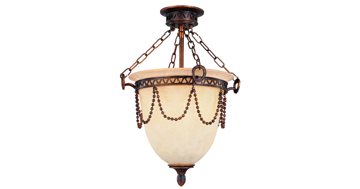 Troy Lighting C1290FL Three Light Semi-Flush Ceiling Fixture from the ...