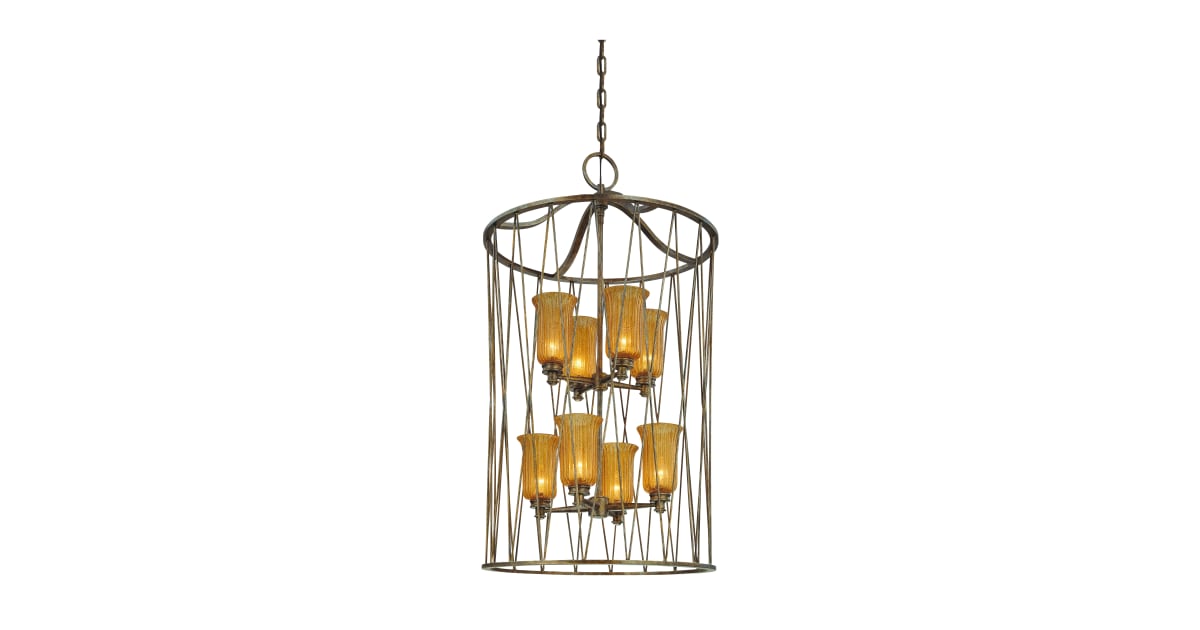 Troy Lighting F3048MB Eight Light Entry Pendant from the Meritage ...