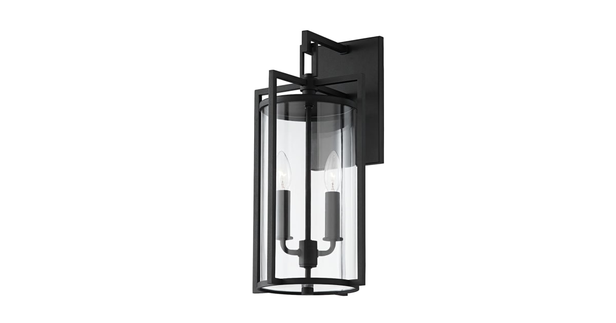 Troy Lighting B1142-TBK Percy 2 Light 18" Tall Outdoor Wall Sconce ...