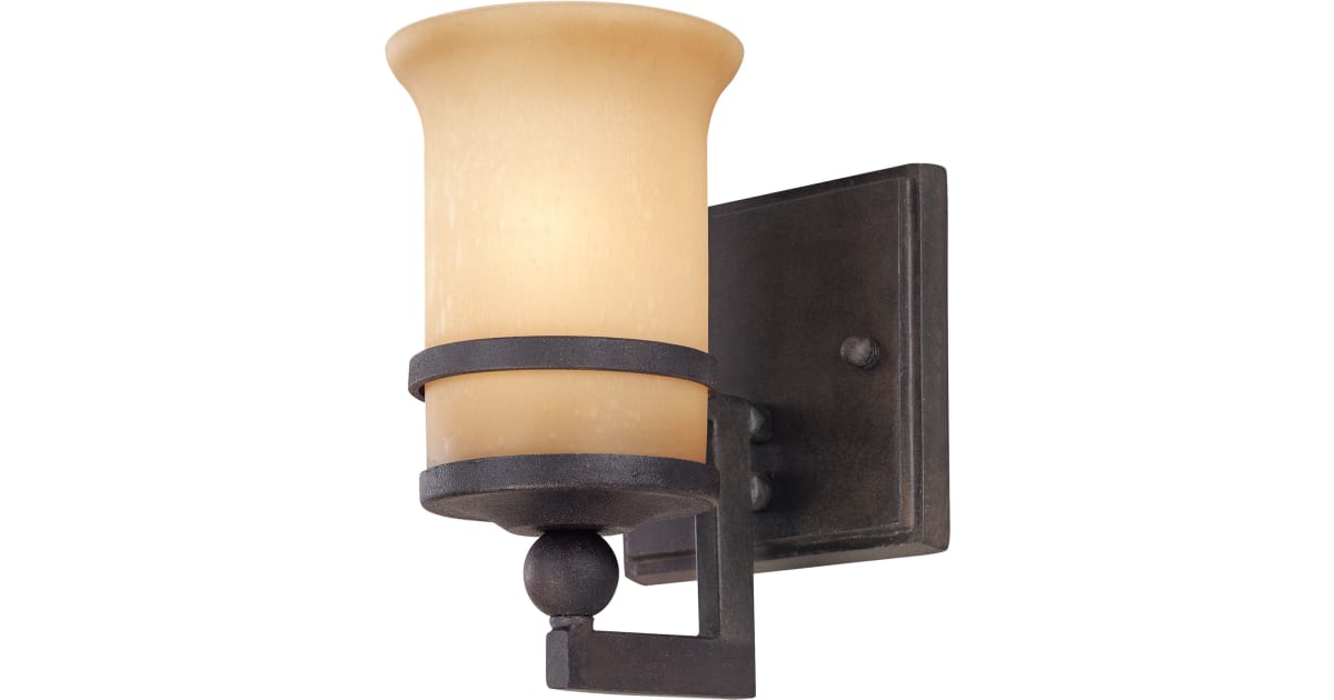 Troy Lighting B1221NR Single Light Wrought Iron Wall Sconce from the ...