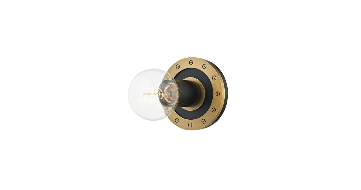Troy Lighting B2081-PBR/SBK Teo 5" Tall Bathroom Sconce | Ferguson Home