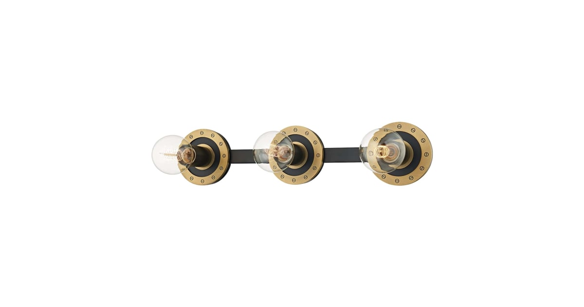Troy Lighting B2083-PBR/SBK Teo 3 Light 22" Wide Bathroom Vanity Light ...