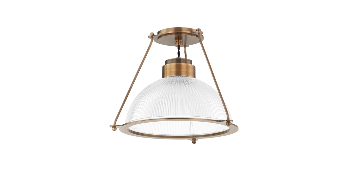 Troy Lighting C2115-PBR Glint 15" Wide Semi-flush Ceiling Fixture ...