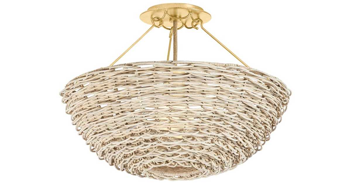 Troy Lighting C3318-VGL Campo 18" Wide Semi-Flush Bowl Ceiling Fixture ...