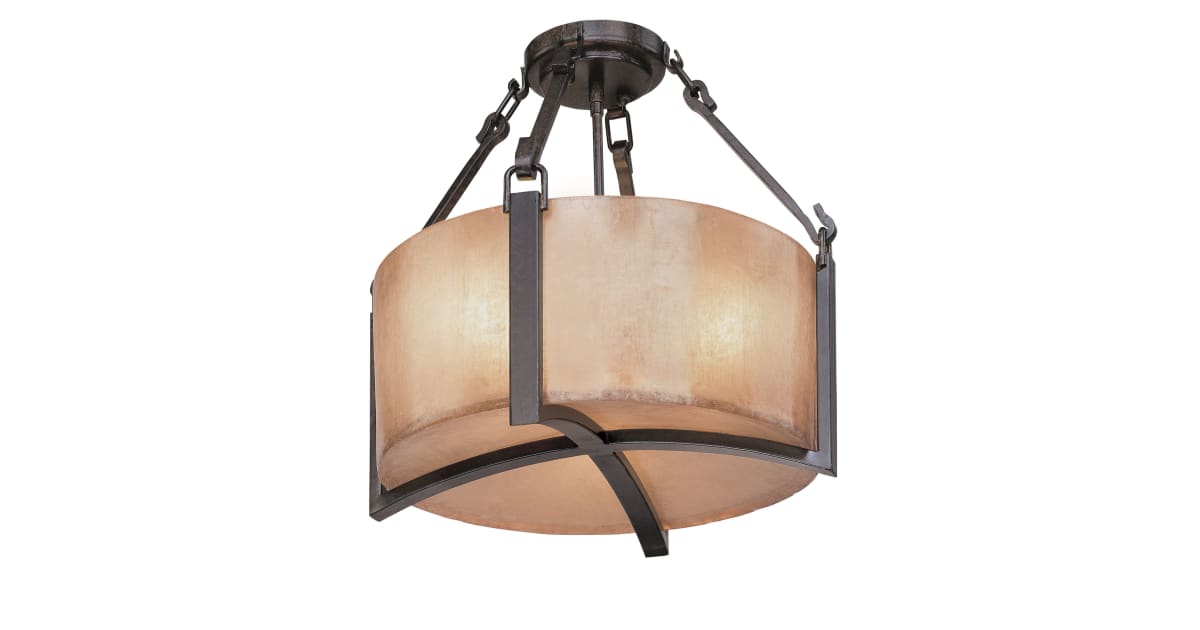 Troy Lighting CF1740ABZ Austin 3 Light CFL Semi-Flush Ceiling Fixture ...