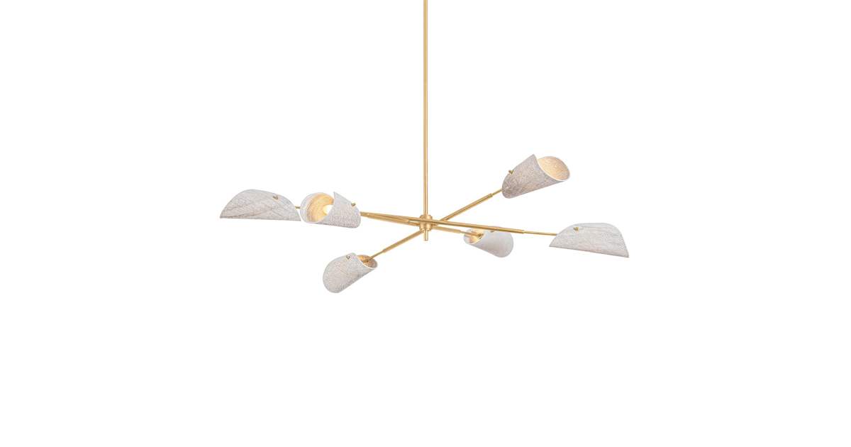 Troy Lighting F3460-VGL Ken 6 Light 60" Wide Abstract Chandelier ...