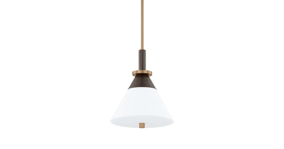 Troy Lighting F4212-PBR/BRZ Staton 12" Wide Pendant | Ferguson Home