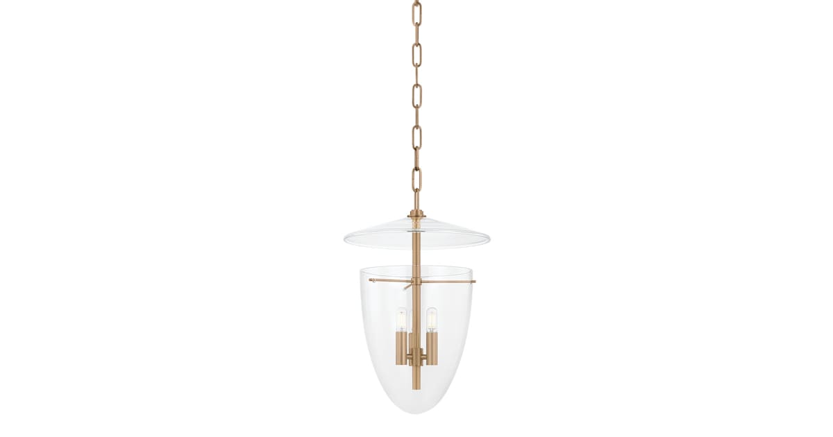 Troy Lighting F4414-PBR Tully 3 Light 14" Wide Pendant with Clear Glass ...