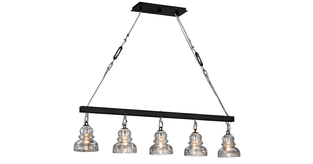 Troy Lighting F6058-TRN Menlo Park 5 Light 44-1/2" Wide Linear ...