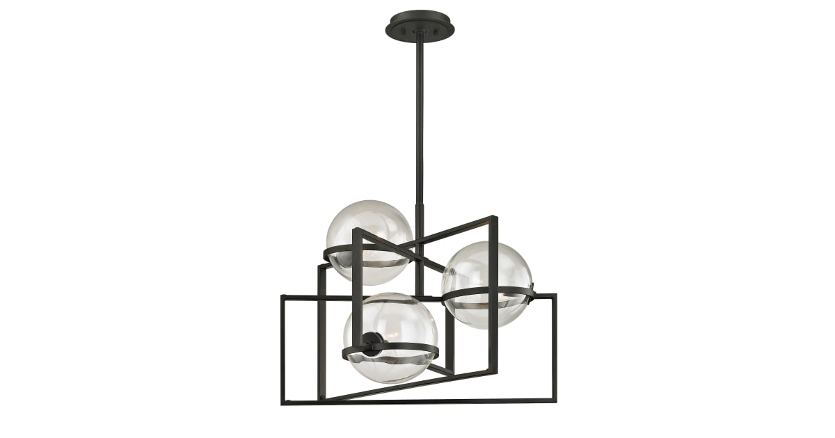 Troy Lighting F6223 Elliot 3 Light 25" Wide Chandelier with Clear Glass ...