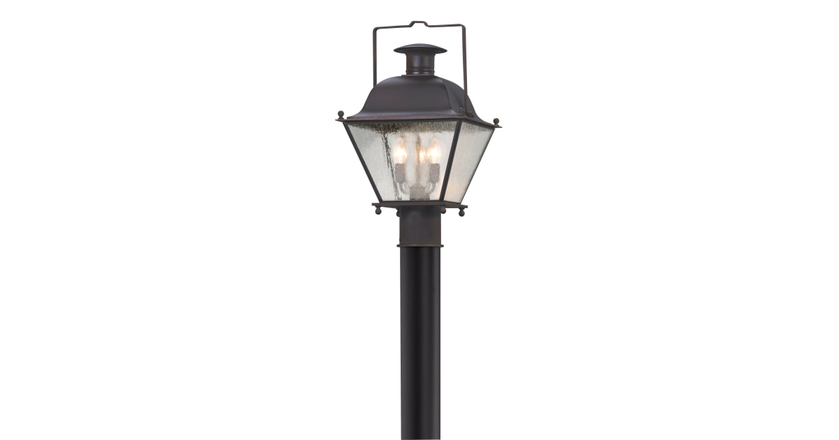 Troy Lighting P5075CI Wellesley 3 Light 12" Wide Post Light with Seeded ...
