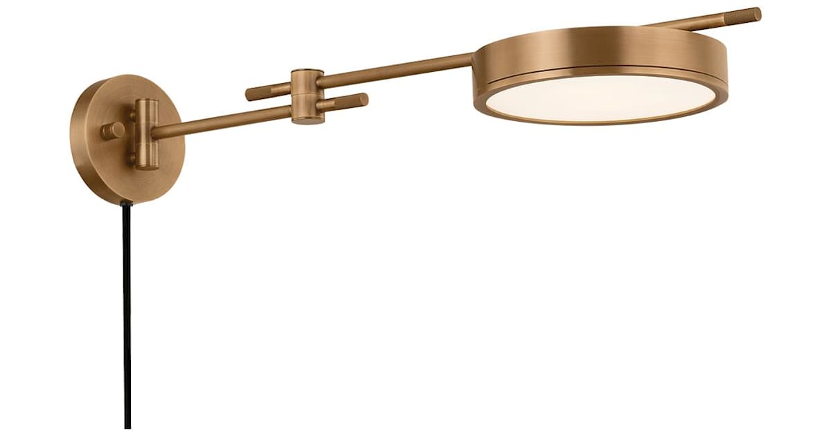 Troy Lighting PTL1705-PBR Thatcher 5" Tall LED Wall Sconce | Ferguson Home