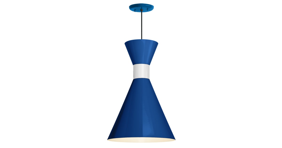Troy RLM Lighting 5DMC10MBLUWT-BC Mid Century Single Light 10" Wide ...