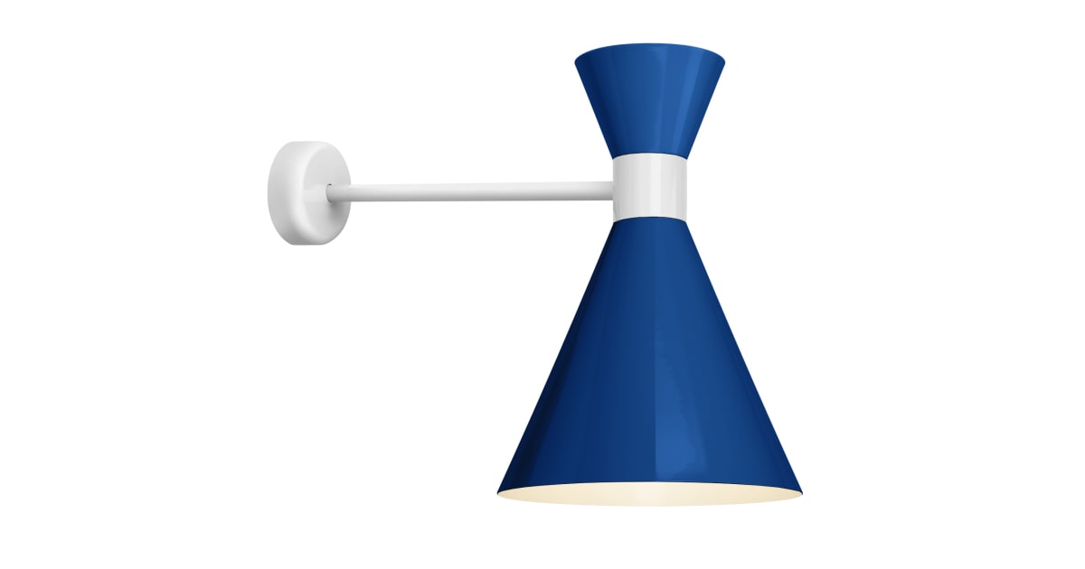 Troy RLM Lighting MC12MBLUWT2MCA18WT Mid Century Single Light 18" Tall ...