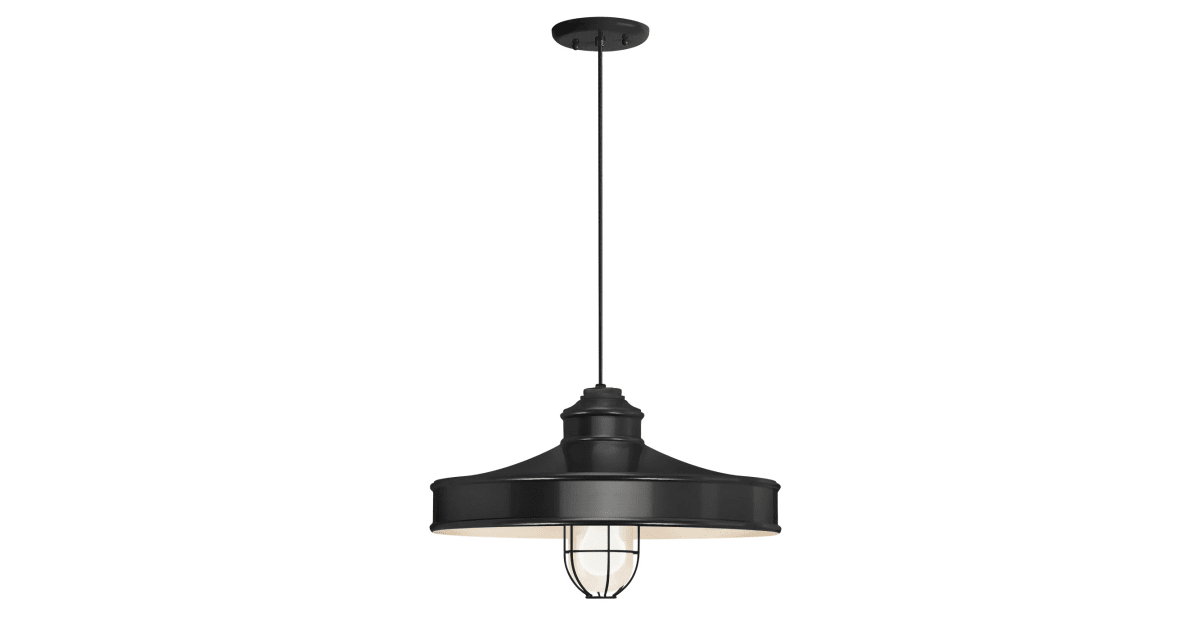 Troy RLM Lighting 5DNC16MFGGBK-BC Nostalgia 16" Wide Single Light ...