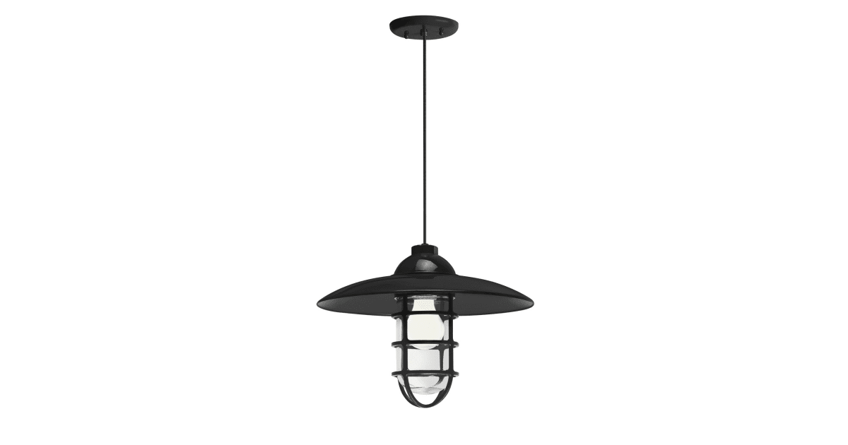 Troy RLM Lighting 5DRID13MBK-BC Retro Industrial 13" Wide Single Light ...