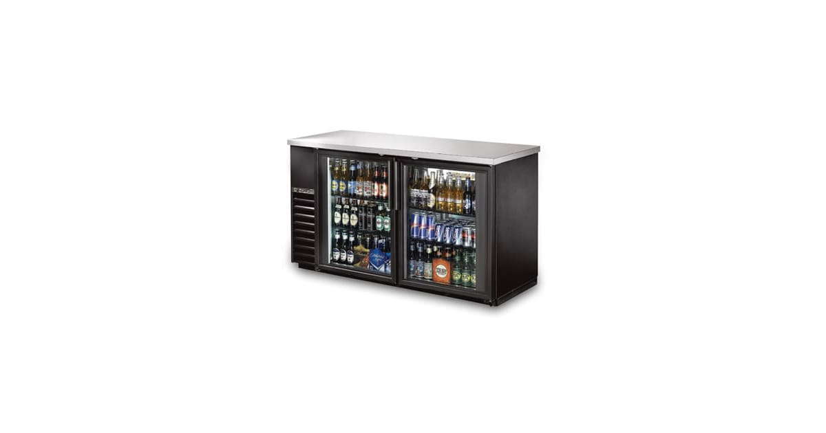 True TBB-24-60G-HC-LD 60 Inch Wide Glass Swing Door Back Bar Cooler ...