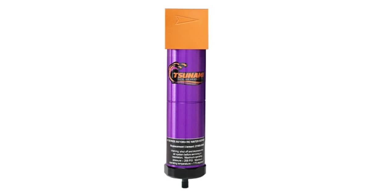 Tsunami Compressed Air 21999-0390 1/4" 250 PSI Filtration Water ...
