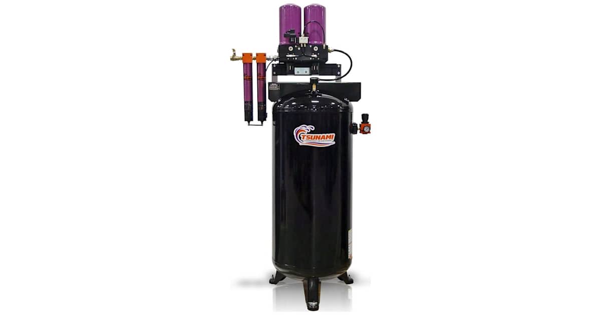 Tsunami Compressed Air 21999-0955 Pure-10T Series 10-HP 60-Gallon Tank ...