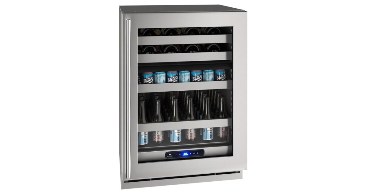 U-Line UHBD524-SG01A 5 Class 24 Inch Wide 14 Bottle Capacity and 72 Can ...