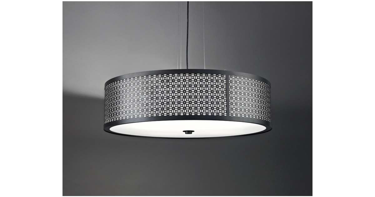 Ultralights 13222-24-AC Tambour 4 Light Adjustable 24" Pendant with ...