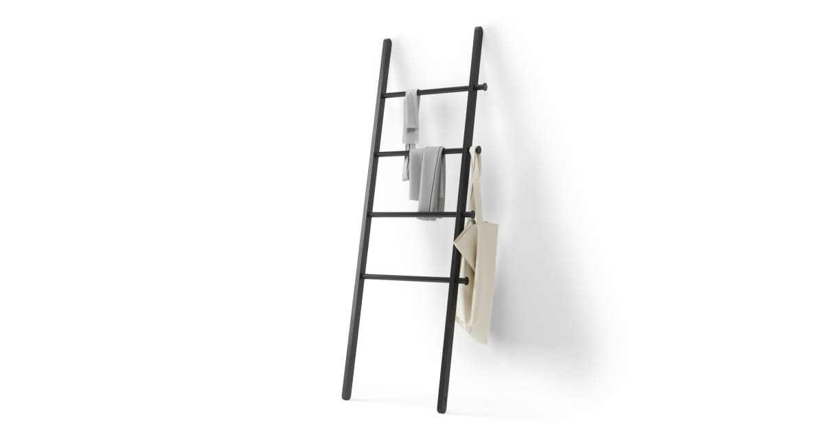 Umbra 1017445-040 Leana 1-9/16" Wide Poplar and Steel Towel Rack ...