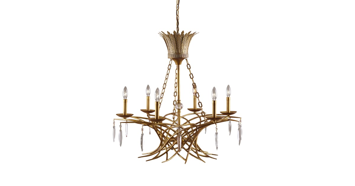 Uttermost 21206 Modern 6 Light Single Tier Chandelier from the Majesty ...