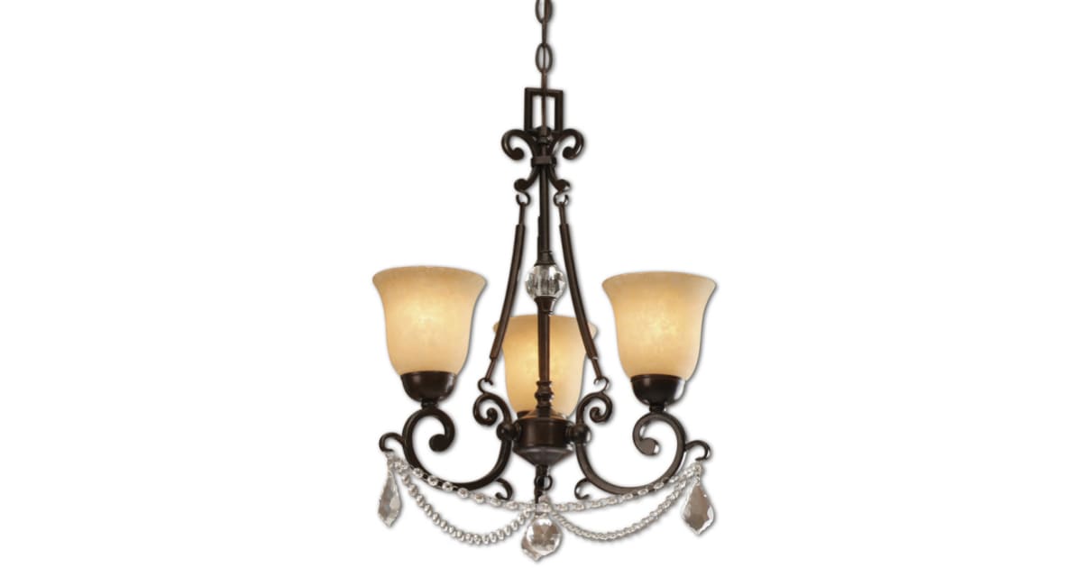 Uttermost 21212 3 Light Single Tier Chandelier from the Gianni ...