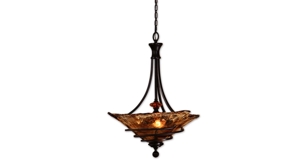 Uttermost 21904 3 Light Bowl Pendant from the Vitalia Collection ...